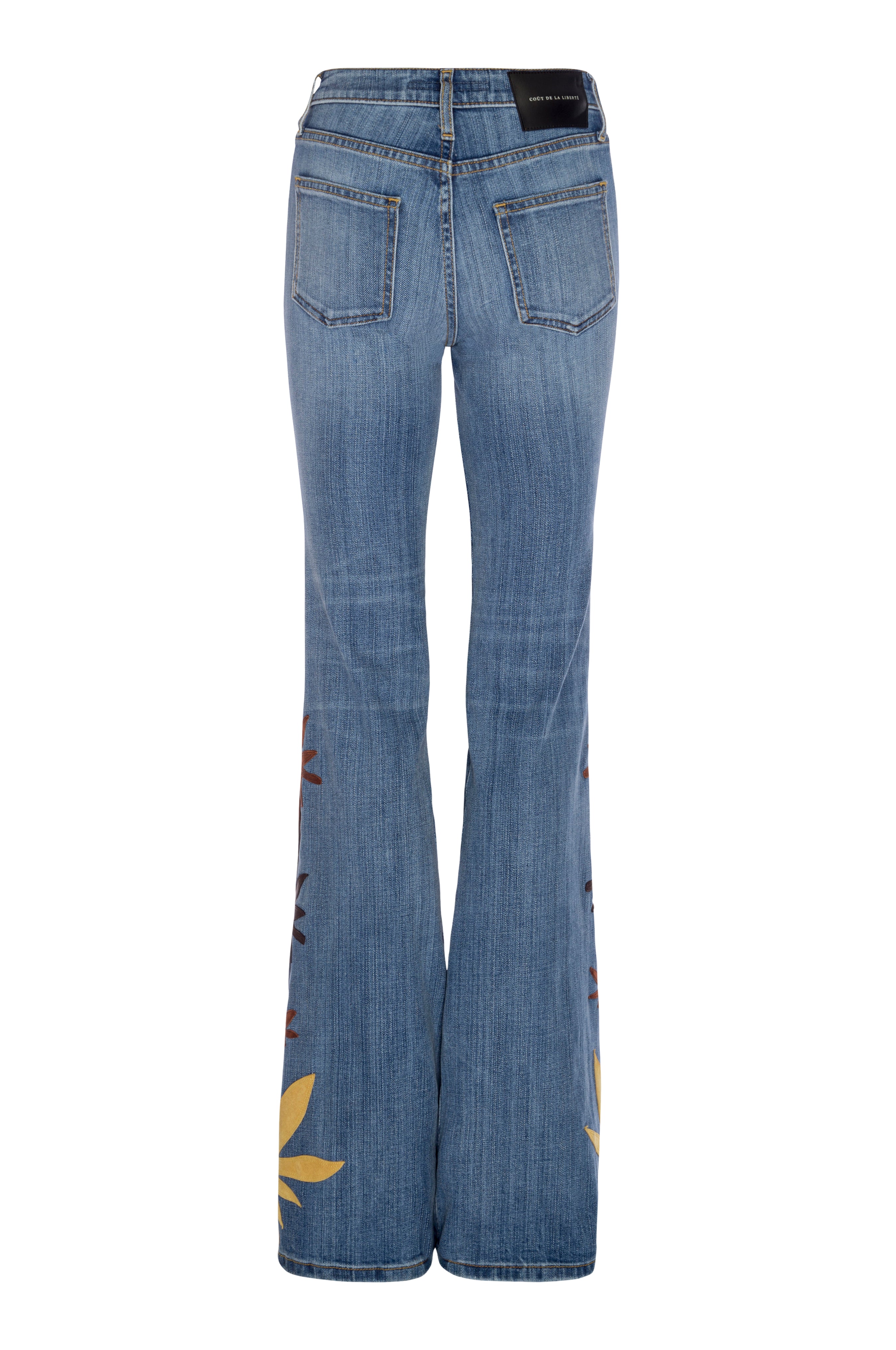 Britney/Embellish Stretch Denim Mid Rise Flare – Coût De La Liberté